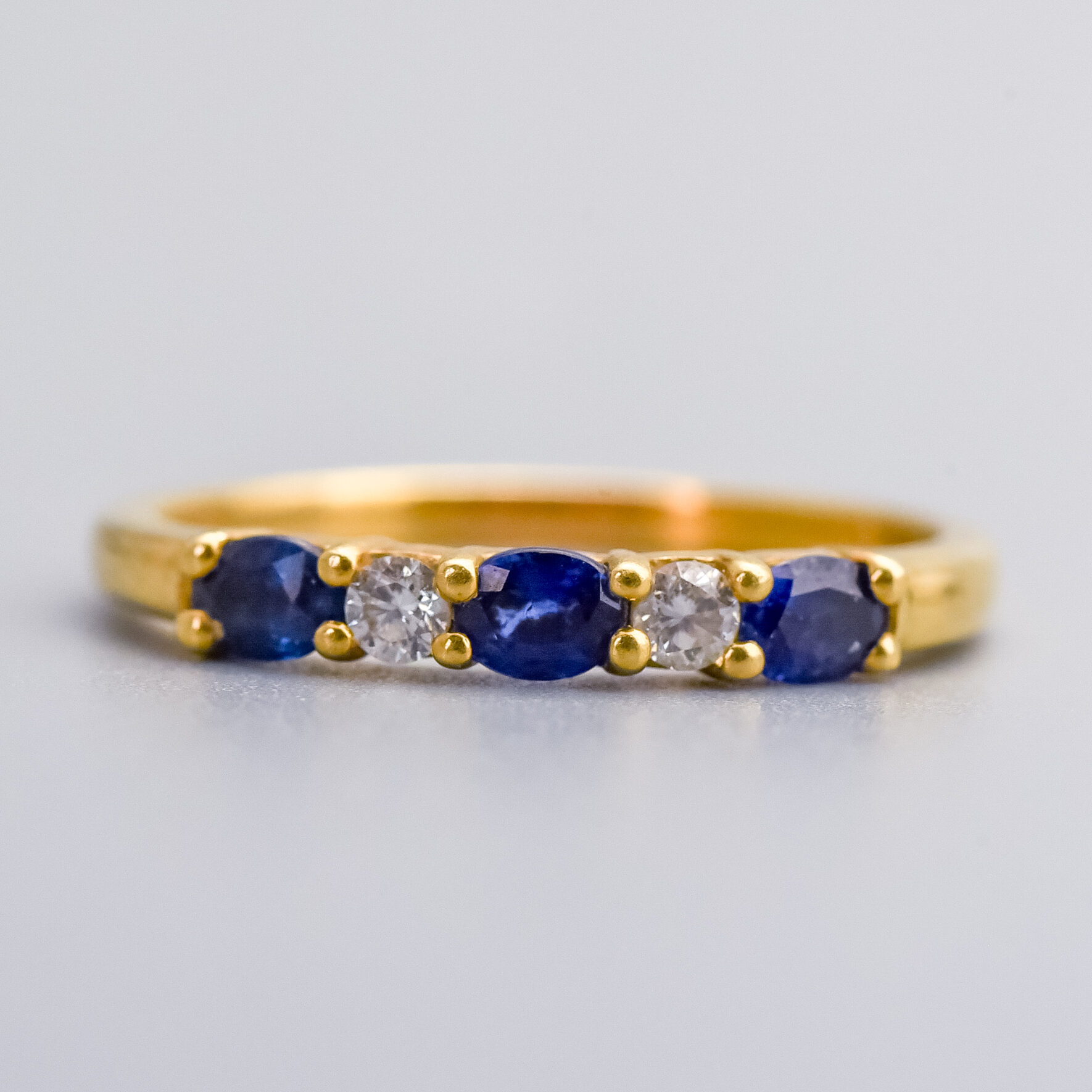 18ct Gold Sapphire & Diamond Ring – Don Laurence Jewellery