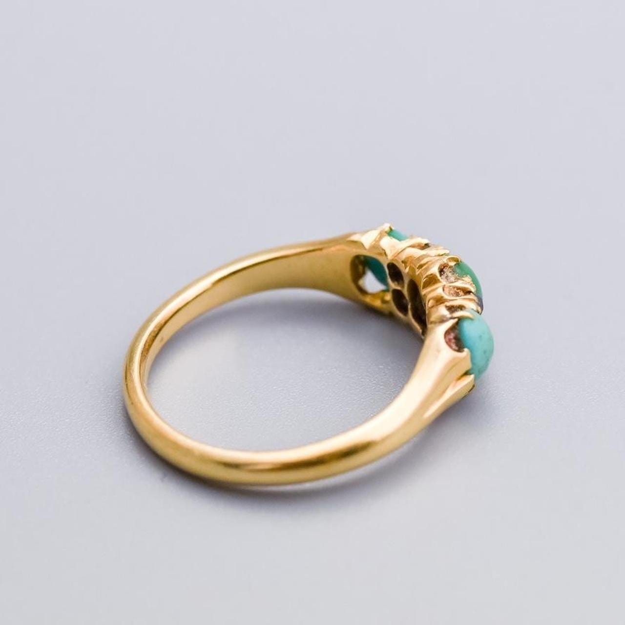 18K Gold Victorian Turquoise Ring – Don Laurence Jewellery