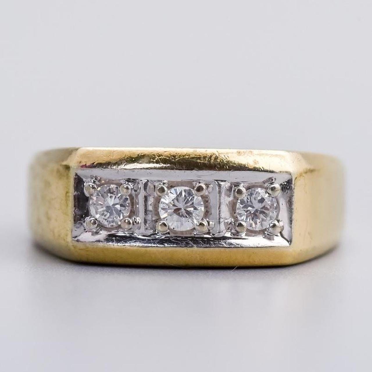 9K Gold Diamond Trilogy Signet Ring – Don Laurence Jewellery